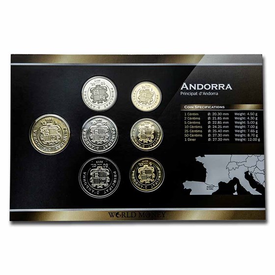 Buy 2013 Andorra Pre-Euro 7-Coin Set BU | APMEX