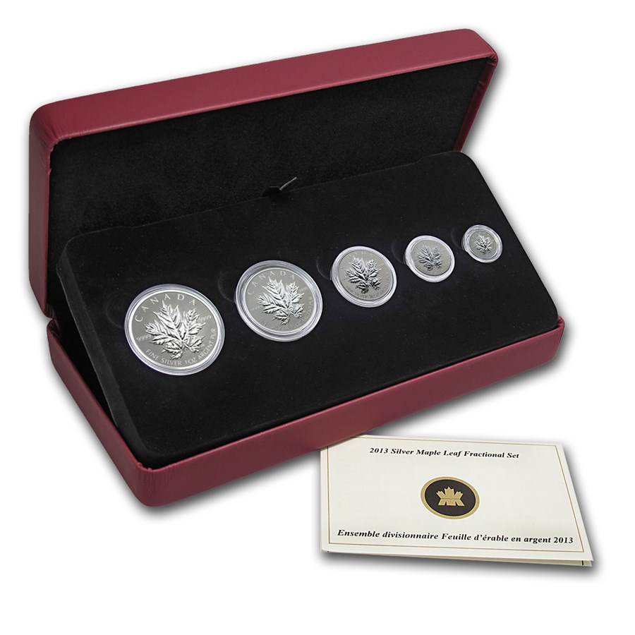 Buy 5-Coin 2013 Canadian Silver Maple Leaf 25th Ann Set | APMEX