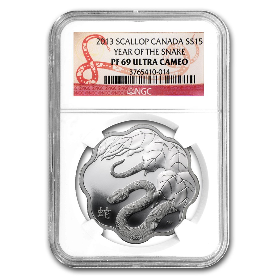 Buy 2013 Canada Proof Silver $15 Lunar Lotus Snake PF-69 NGC | APMEX