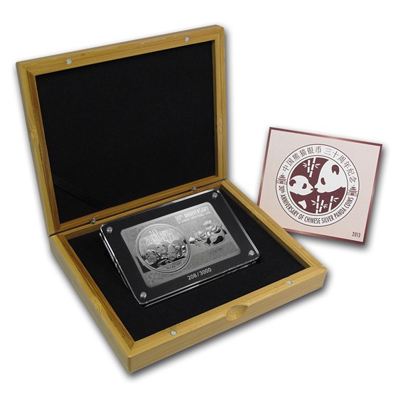 Buy 2013 China 2-Pc Silver 30th Anniv of Panda Coin/Bar Set (3 oz) | APMEX