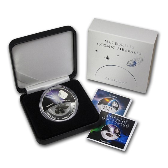 Buy 2013 Fiji Proof Silver $10 Cosmic Fireballs Chassigny Meteorite | APMEX