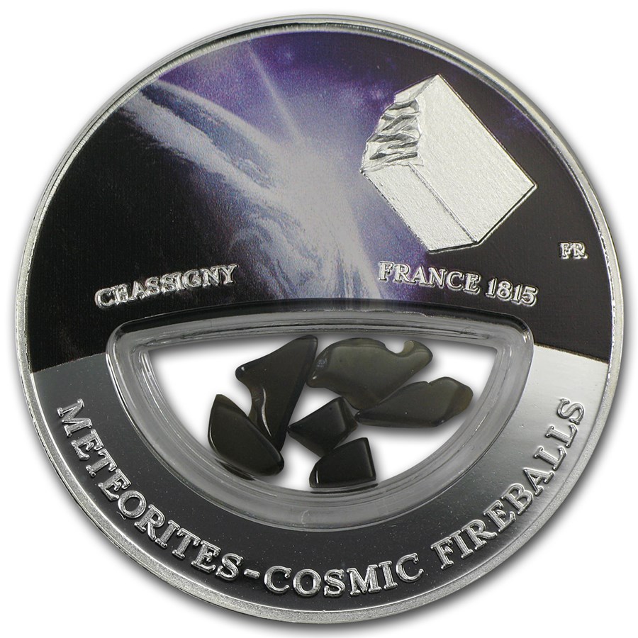Buy 2013 Fiji Proof Silver $10 Cosmic Fireballs Chassigny Meteorite | APMEX
