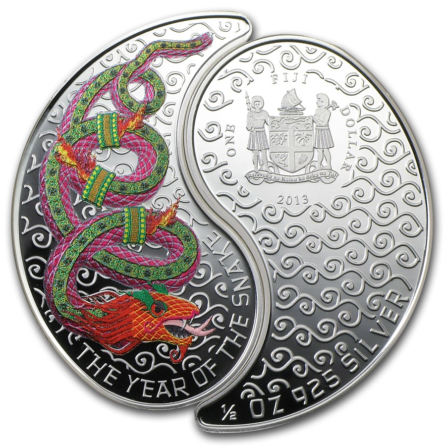 Buy 2013 Fiji Silver $1 Chinese Lunar Ying & Yang Snake Set | APMEX