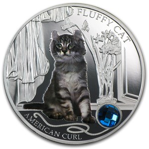Buy 2013 Fiji Silver Dogs & Cats Series Fluffy Cat American Curl | APMEX