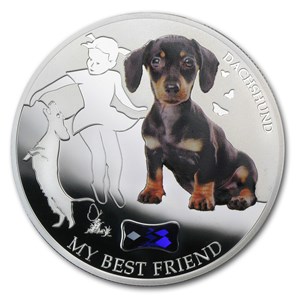 Buy 2013 Fiji Silver Dogs & Cats Series My Best Friend Dachshund | APMEX