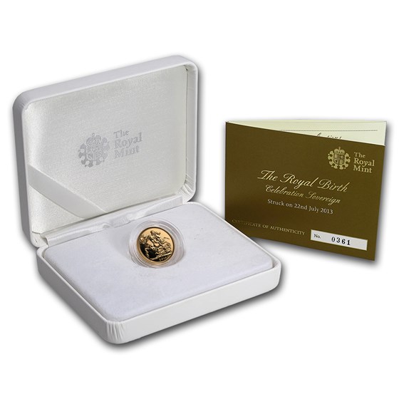 Buy 2013 Great Britain Gold Sovereign Royal Birth BU | APMEX