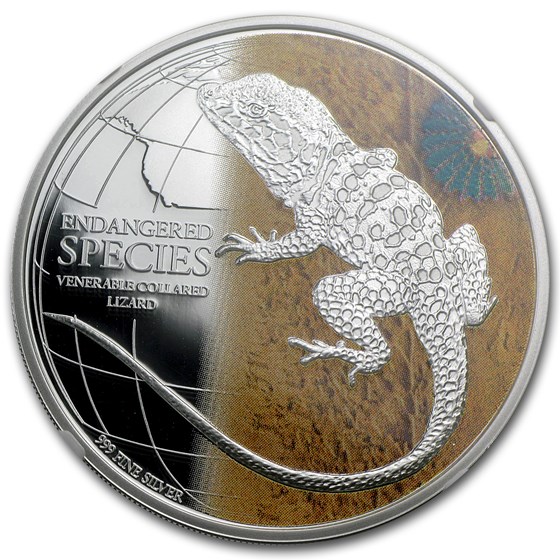 Buy 2013 Niue 1 oz Silver Venerable Collared Lizard PF-70 NGC | APMEX