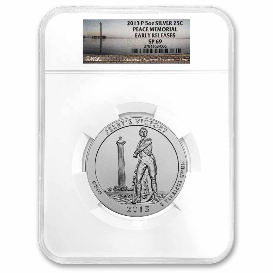 Buy 2013-P 5 oz Silver ATB Perry's Victory SP-69 NGC ER/FR | APMEX