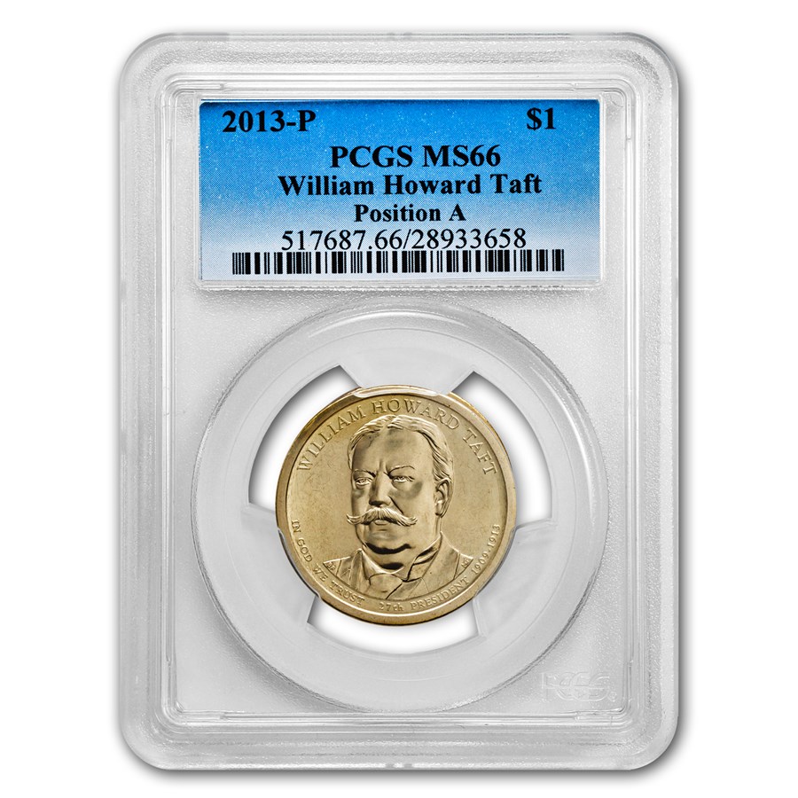 Buy 2013-P A Position William H. Taft Presidential Dollar MS-66 PCGS ...