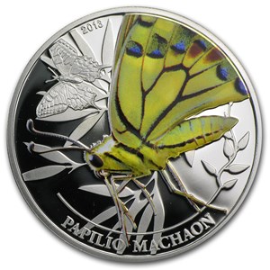 Buy 2013 Palau Silver $2 World of Insects Papilio Machaon Butterfly | APMEX