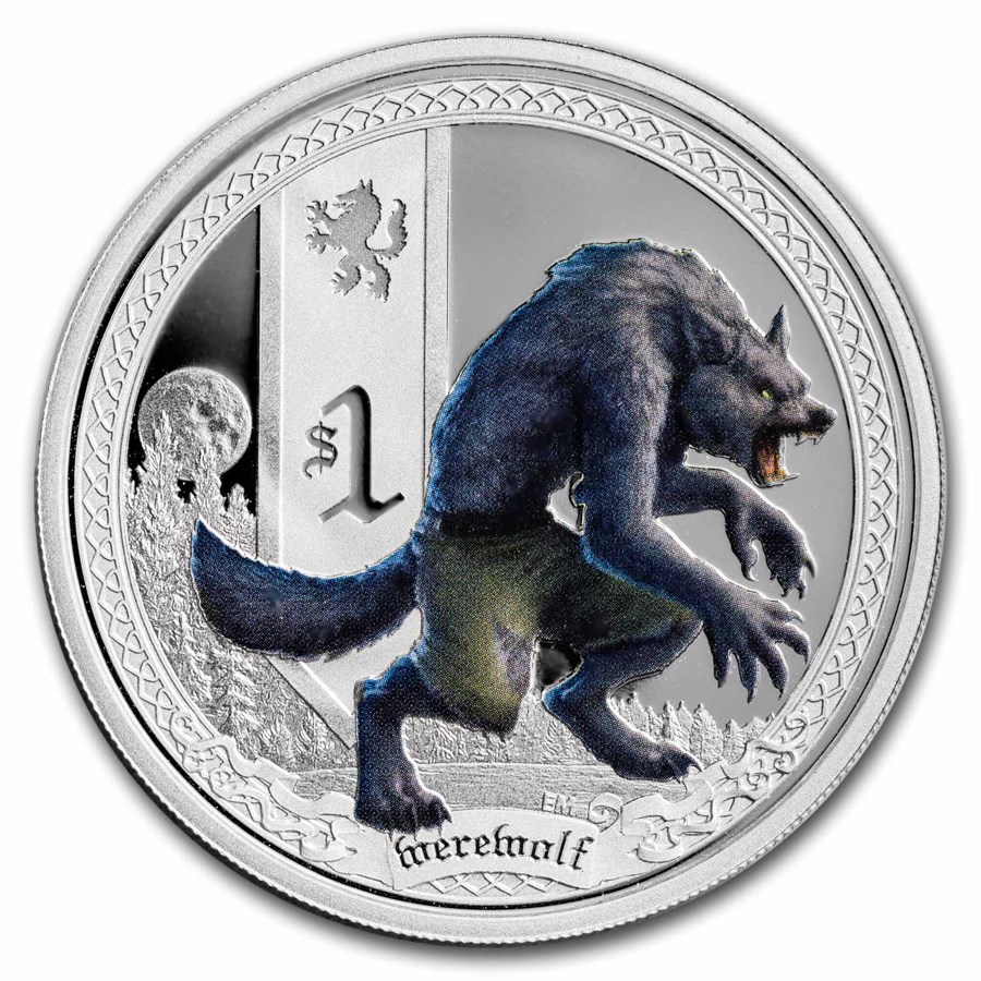 Buy 2013 TUV 1 oz Ag Mythical Creatures Werewolf Proof (No Box/COA) | APMEX