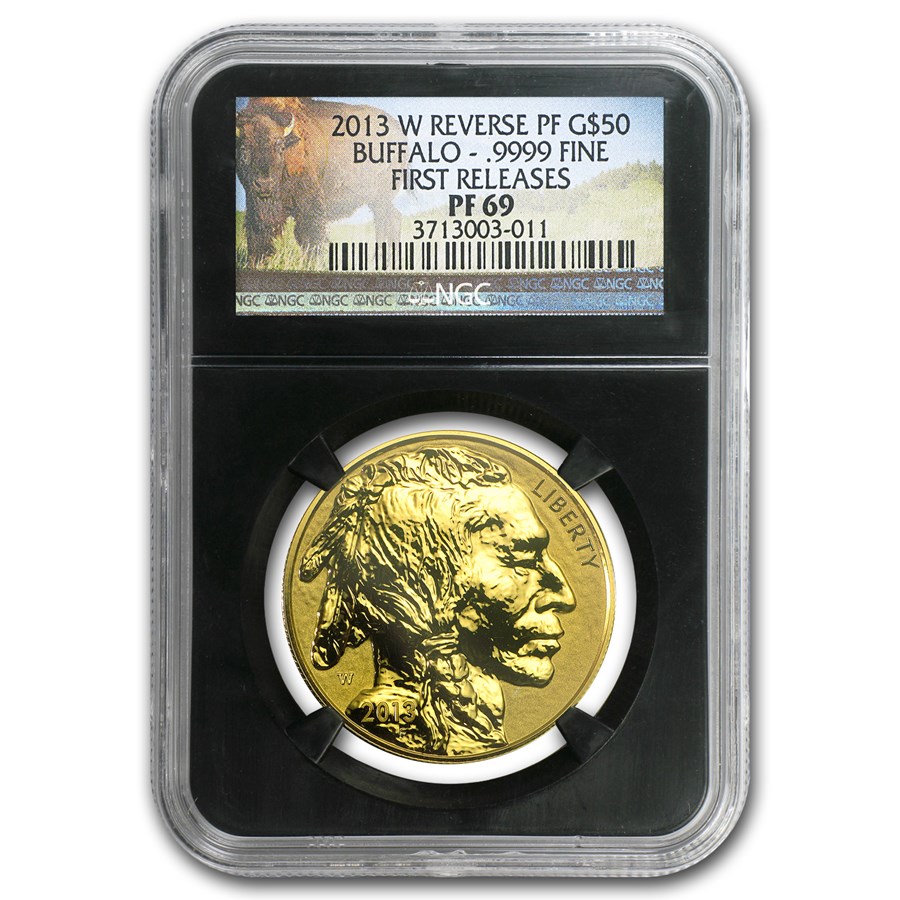Buy 2013-W 1 oz Reverse Proof Gold Buffalo PF-69 NGC (Black Holder) | APMEX