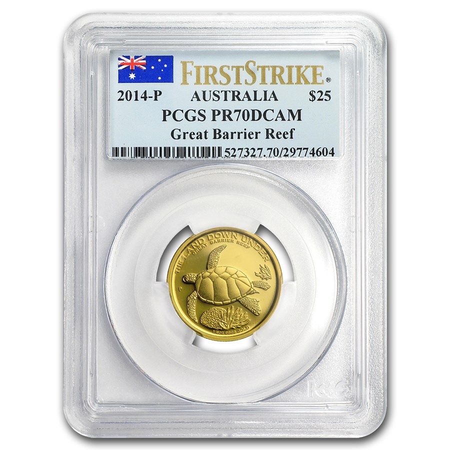 Buy 2014 1/4 oz Proof Gold Great Barrier Reef PR-70 PCGS (FS) | APMEX