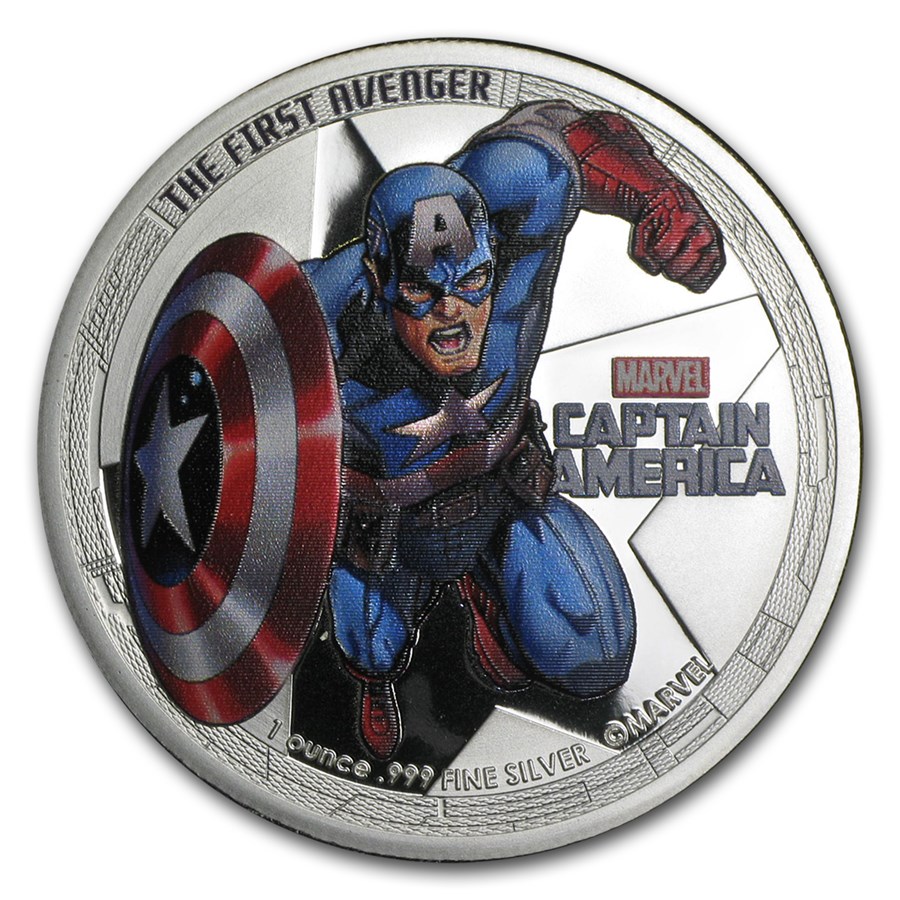 Buy 2014 1 oz Silver Niue Avenger Captain America (Coin Only) | APMEX