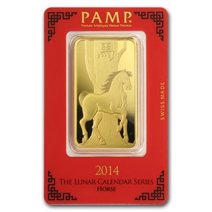 Buy 2014 100 gram Gold PAMP Suisse Year of the Horse | APMEX