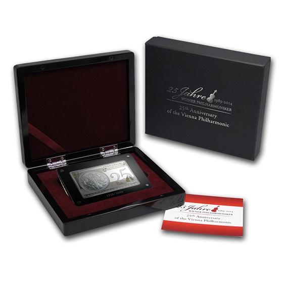 Buy 2014 2-Pc Silver Bar & Coin Set (25th Ann of Vienna Philharmonic ...