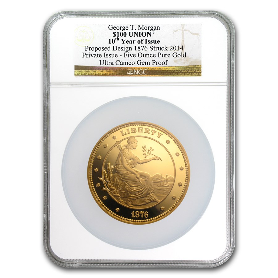 Buy 2014 5 oz Gold $100 Gold Union George T. Morgan Gem Proof NGC | APMEX