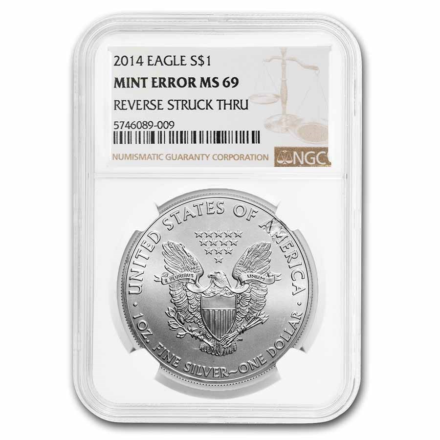 Buy 2014 Amer Ag Eagle MS-69 Er Reverse Struck Thru | APMEX