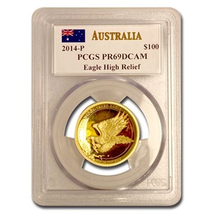 Buy 2014 Australia 1 oz Gold HR Wedge Tail Eagle PR-69 PCGS Mercanti ...