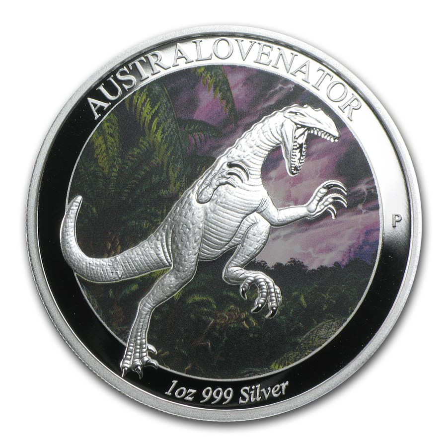 Buy 2014 Australia 1 oz Silver Age of Dinosaurs Pf (Australovenator ...
