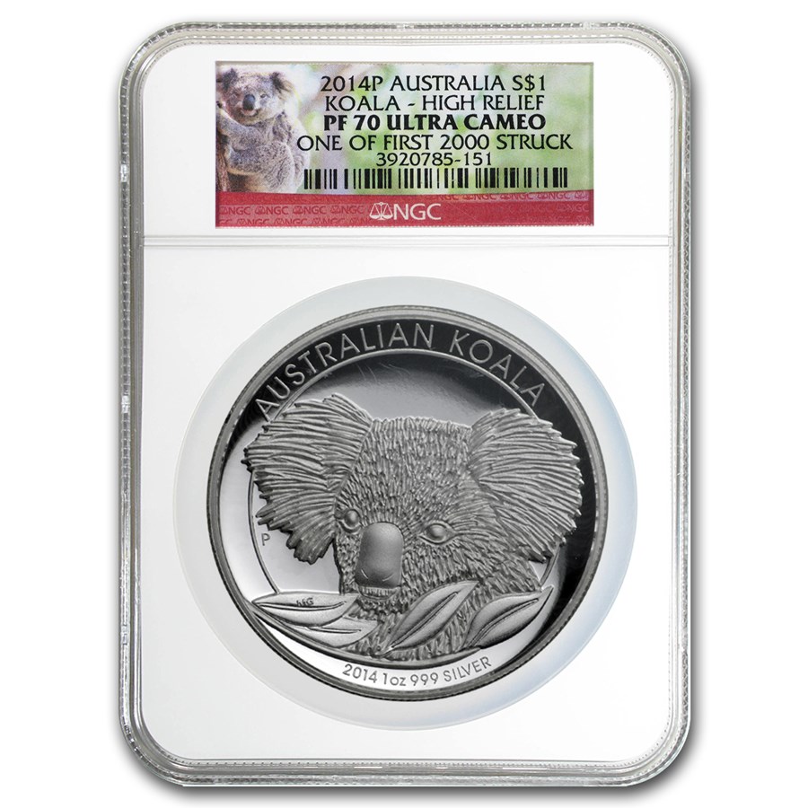 Buy 2014-P Australia 1 oz Silver Koala PF-70 NGC (High Relief) | APMEX