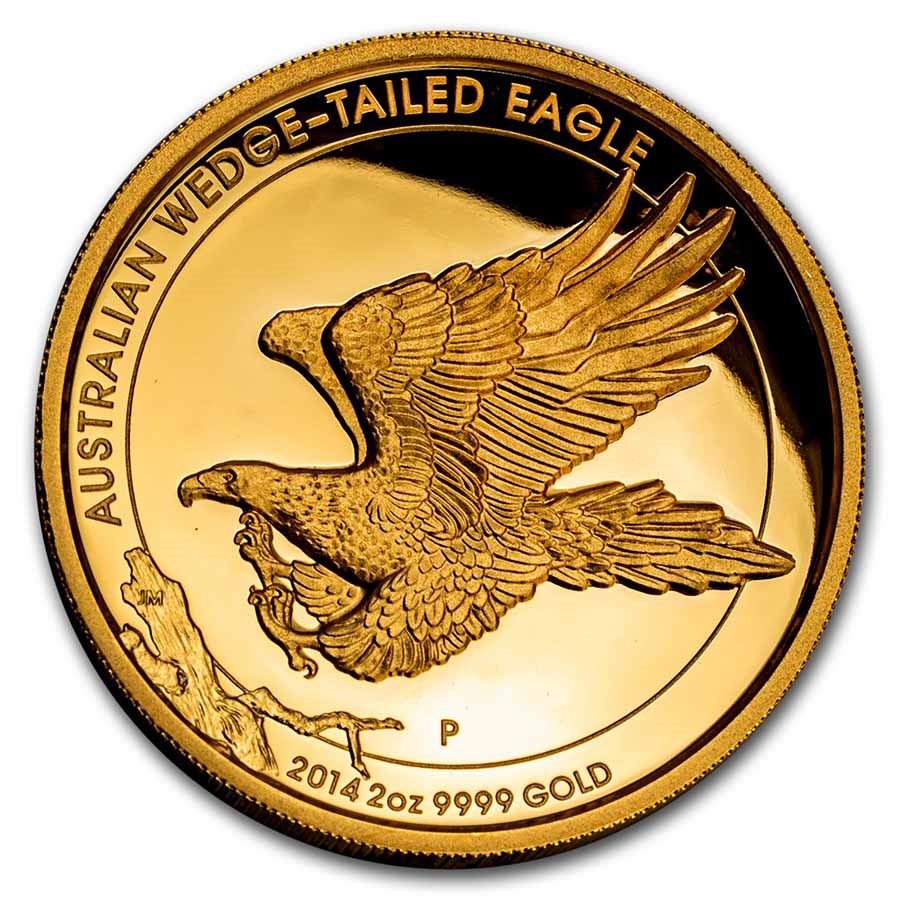 Buy 2014 Australia 2 oz Gold Proof Wedge Tailed Eagle HR (Box & COA ...