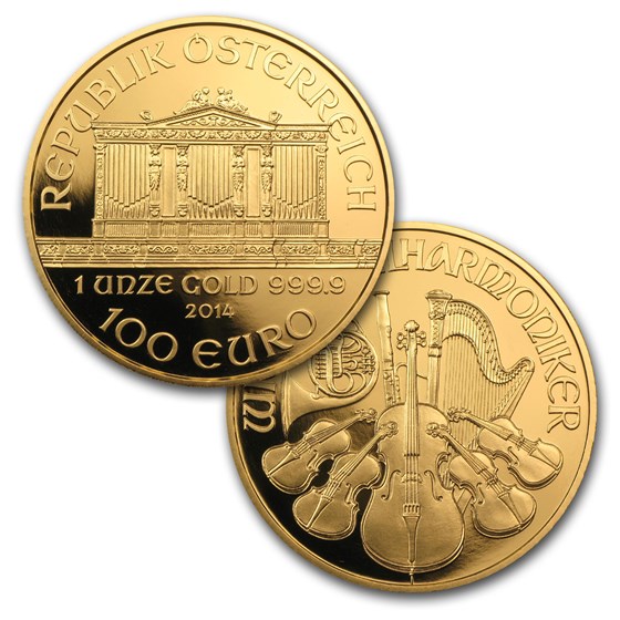 Buy 2014 Austria 2-Coin Gold Philharmonic Limited Edition Proof Set | APMEX