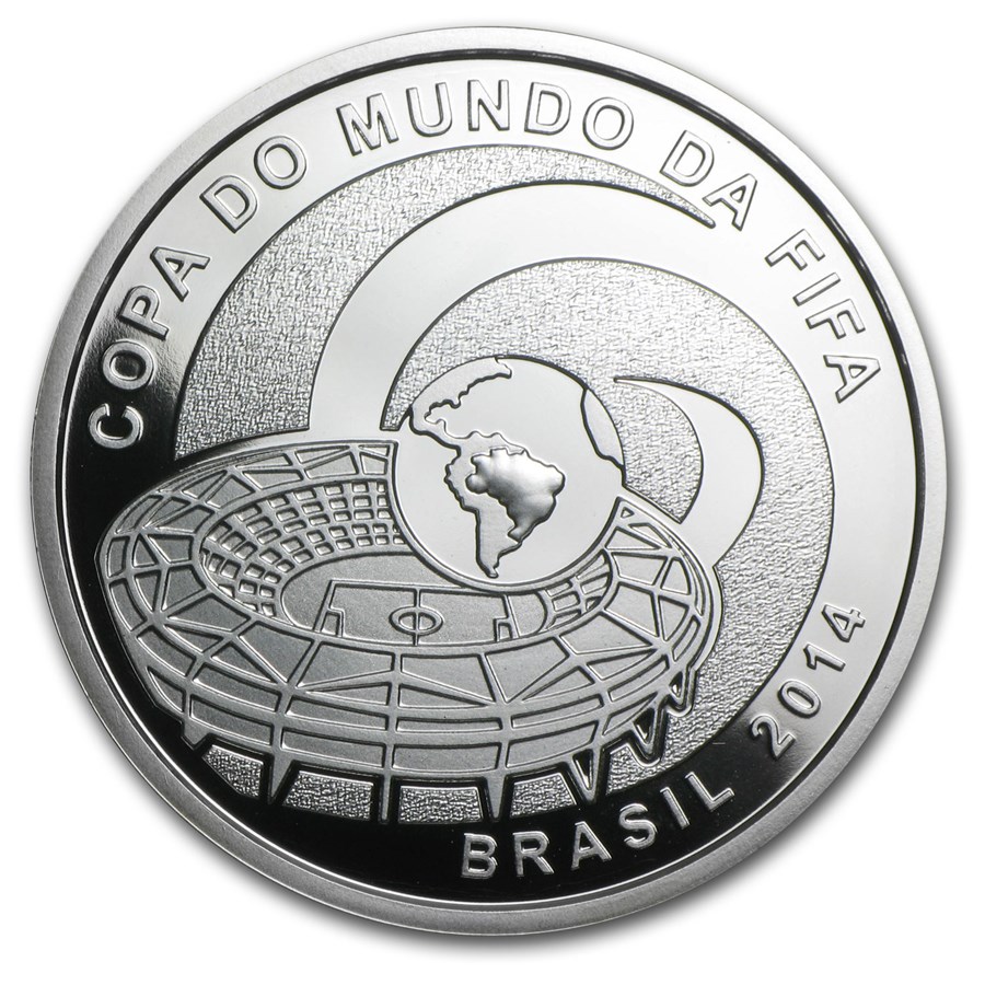 Buy 2014 Brazil Silver FIFA World Cup Brazil™ Stadium Proof | APMEX