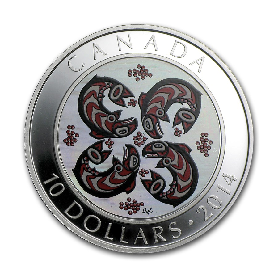 Buy 2014 Canada 1/2 oz Silver $10 First Nations Art Salmon | APMEX