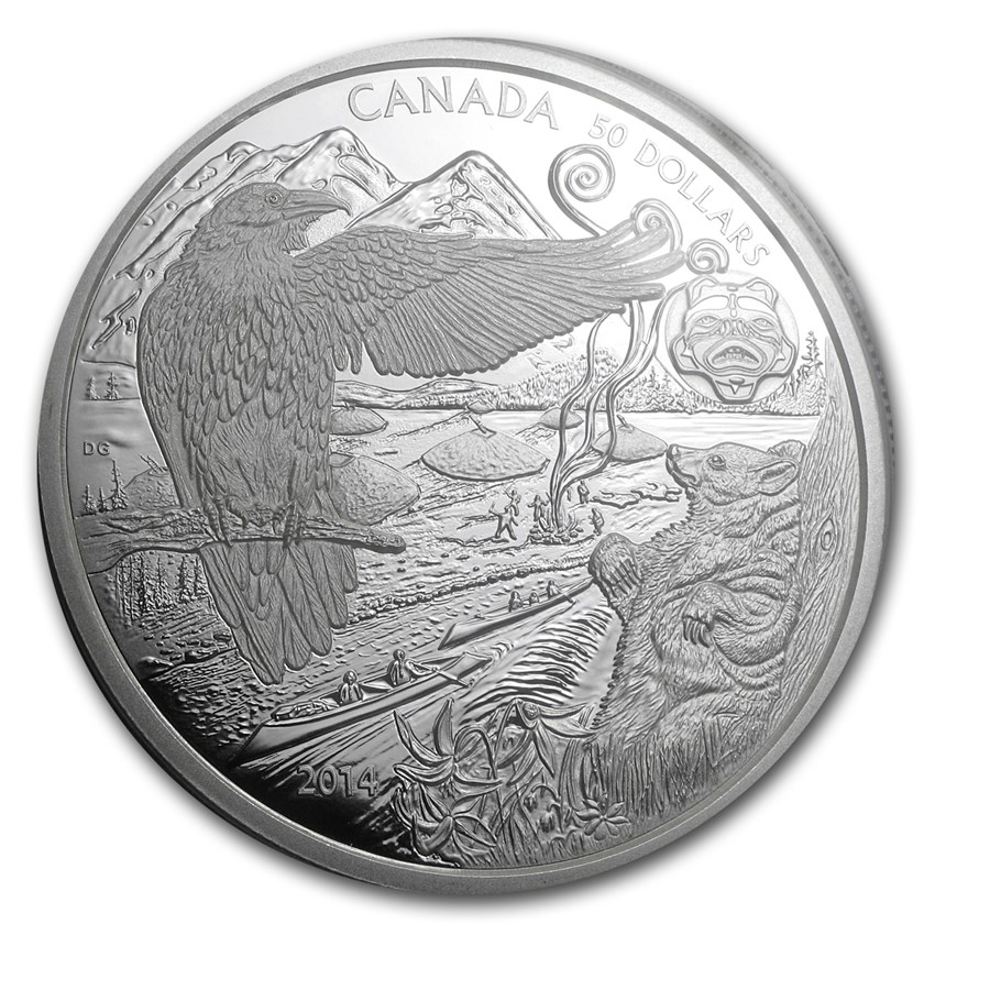 Buy 2014 Canada 5 oz Silver $50 An Aboriginal Story Spirit Bear | APMEX