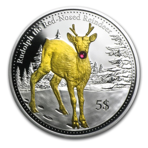 Buy 2014 Christmas Island Proof Silver Rudolph the Red-Nosed Reindeer ...