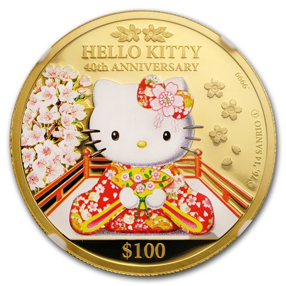 Buy 2014 Cook Islands Prf Gold $100 Hello Kitty PF-70 NGC (Colorized ...