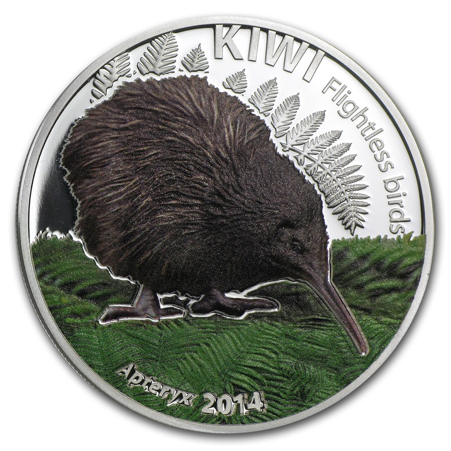 Buy 2014 Cook Islands Silver $5 Flightless Bird Kiwi (Colorized) | APMEX