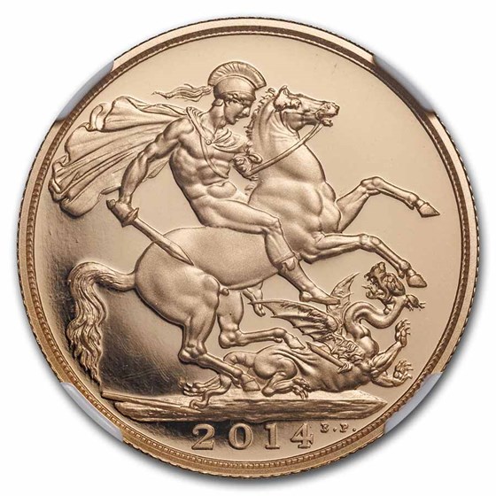 Buy 2014 Great Britain Gold Double Sovereign Elizabeth II PF-70 NGC | APMEX