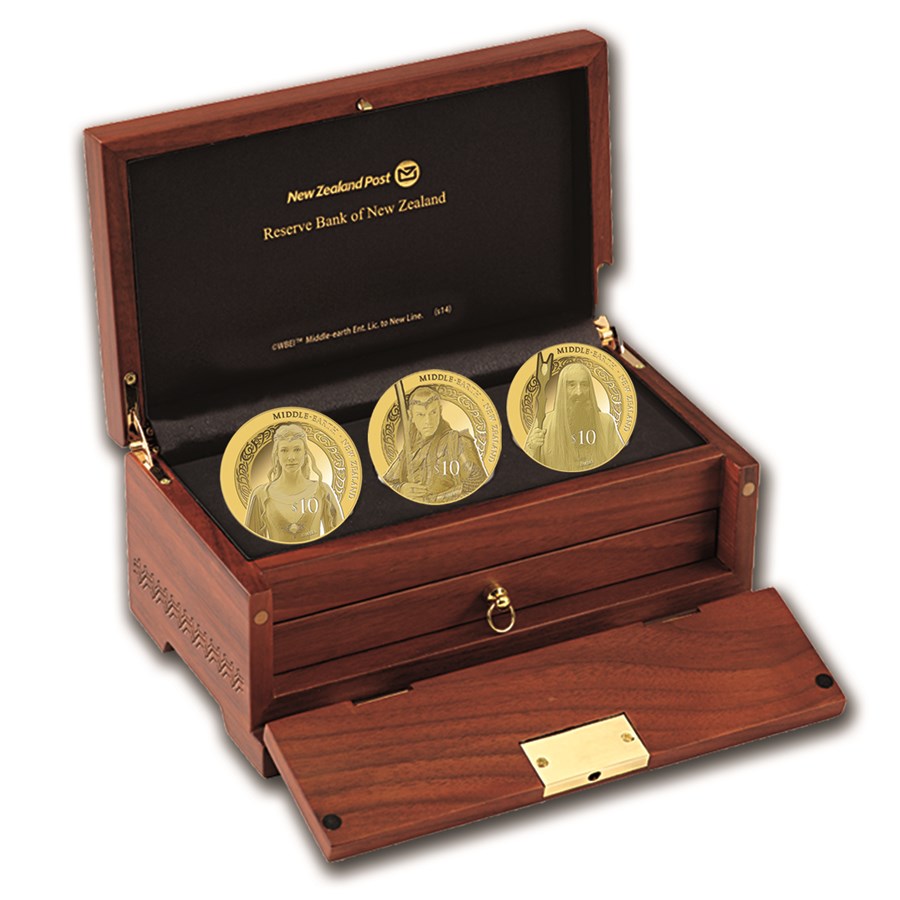 Buy 2014 New Zealand 3-Coin Gold Hobbit White Council Prf Set | APMEX