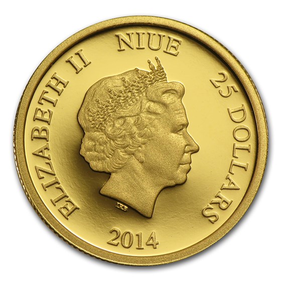 Buy 2014 Niue 1/4 oz Proof Gold $25 Disney Daisy Duck | APMEX