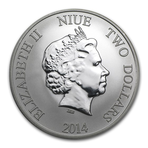 Buy 2014 Niue 1 oz Silver $2 Hawksbill Turtle BU (Gilded) | APMEX