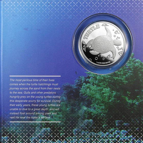 Buy 2014 Niue 1 oz Silver $2 Hawksbill Turtle Commemorative Proof | APMEX
