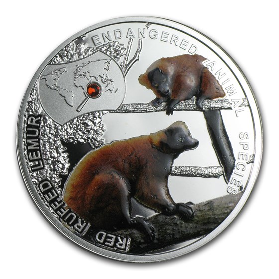 Buy 2014 Niue Silver Endangered Animal Species Red Lemur Proof | APMEX