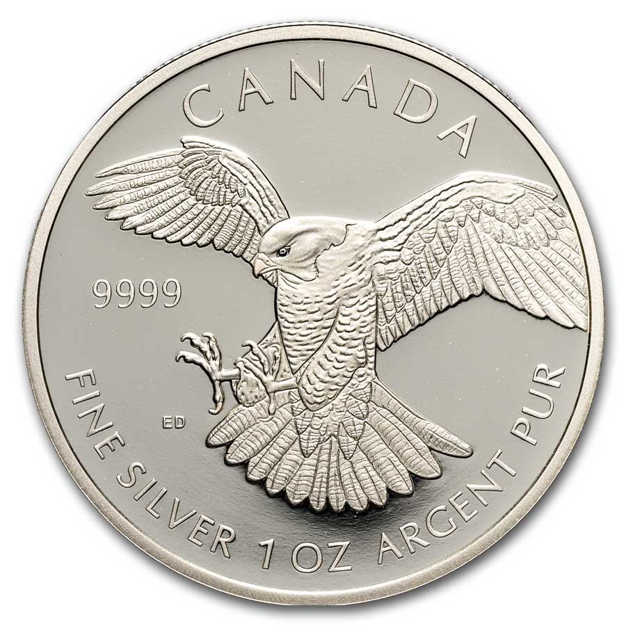 2014 RCM 1 oz Silver Birds of Prey Series Peregrine Falcon Proof