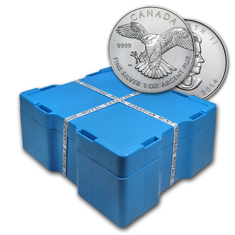Buy 2014 RCM 500-Coin 1 oz Silver Peregrine Falcon Mnstr Box (Sealed ...