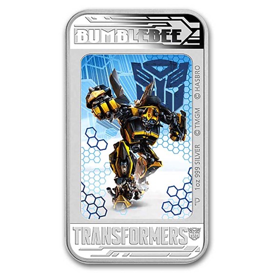 2014 Tuvalu 1 oz Silver Colorized Transformers Bumblebee Proof