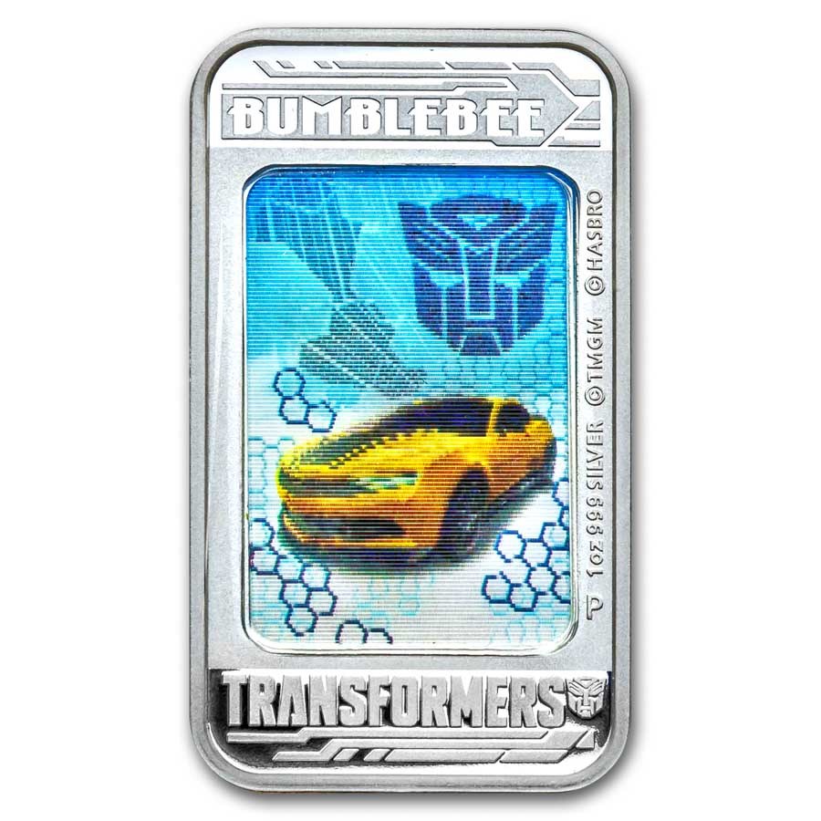 2014 Tuvalu 1 oz Silver Colorized Transformers Bumblebee Proof