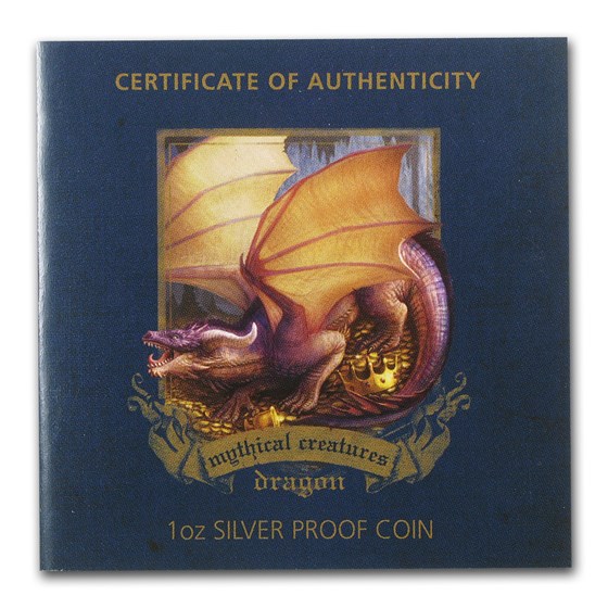 Buy 2014 Tuvalu 1 oz Silver Mythical Creatures Dragon Proof | APMEX