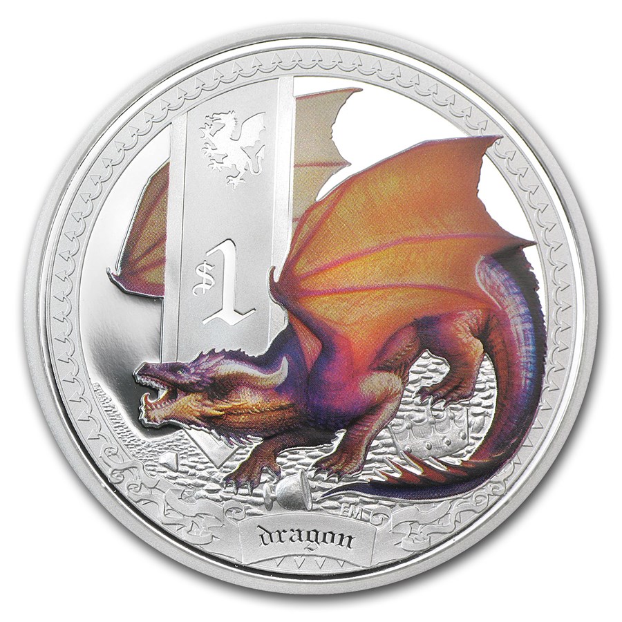 Buy 2014 Tuvalu 1 oz Silver Mythical Creatures Dragon Proof | APMEX