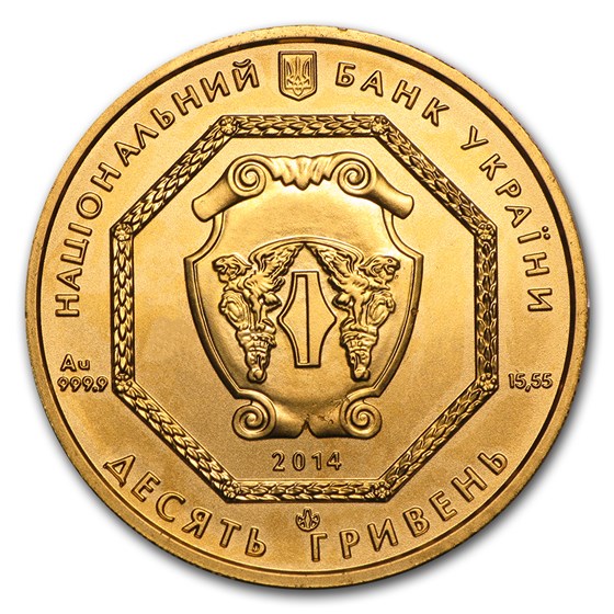 Buy 2014 Ukraine 1/2 oz Gold Archangel Michael BU | APMEX