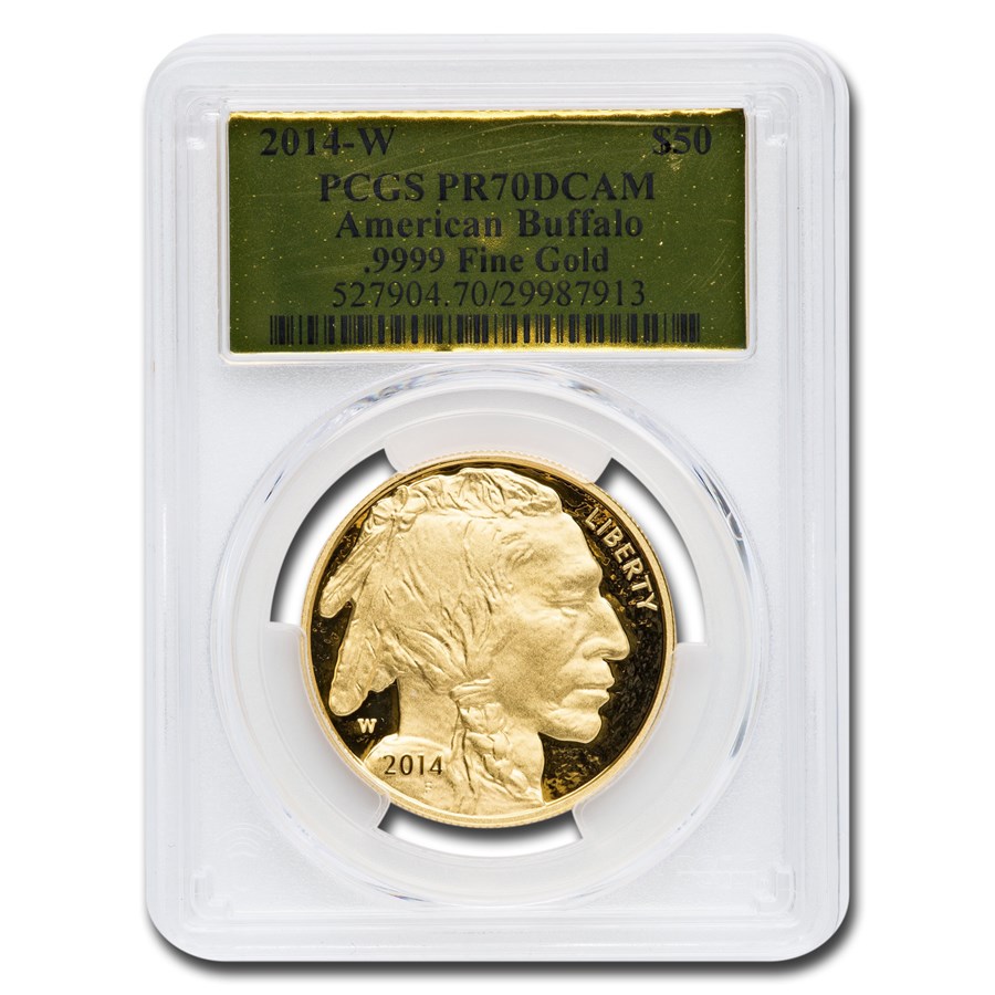 Buy 2014-W 1 oz Proof Gold Buffalo PR-70 PCGS (Gold Foil) | APMEX