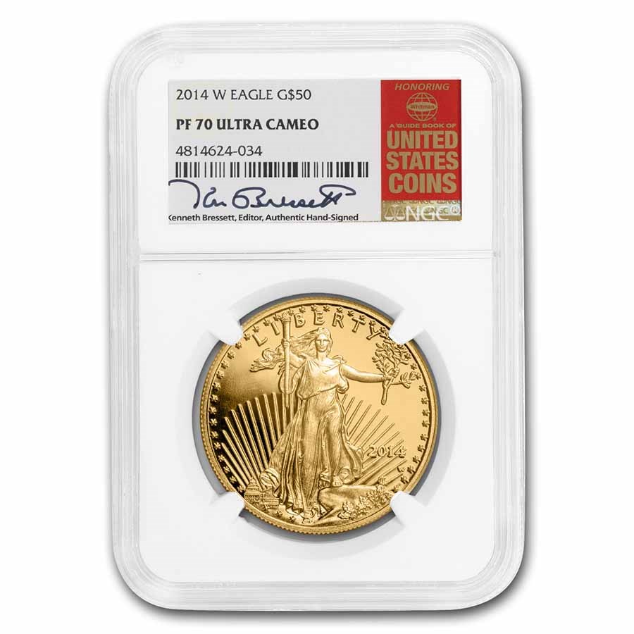 Buy 2014-W 1 oz Proof Gold Eagle PF-70 NGC (Bressett, Red Book Label ...