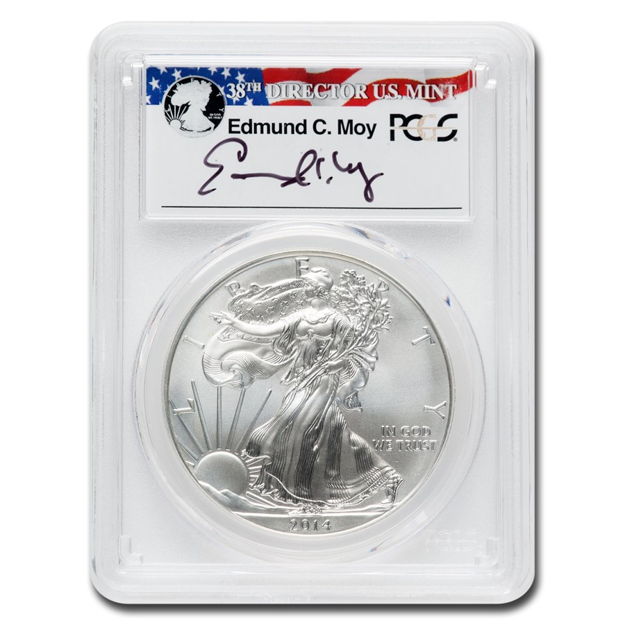 Buy 2014-W Burnished American Silver Eagle SP-70 PCGS (Moy) | APMEX