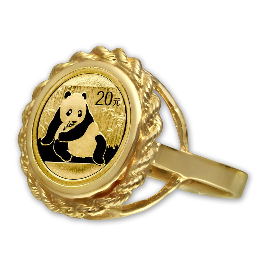 Buy 2015 1/20 oz Gold Panda Ring (Rope-Prong) | APMEX